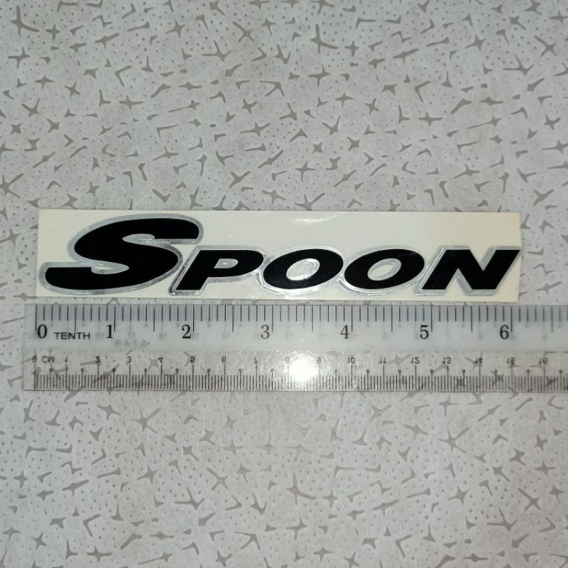 SPOON WATERPROOF CUTTING STICKER FOR CAR / HELMET / MOTORCYCLE ...