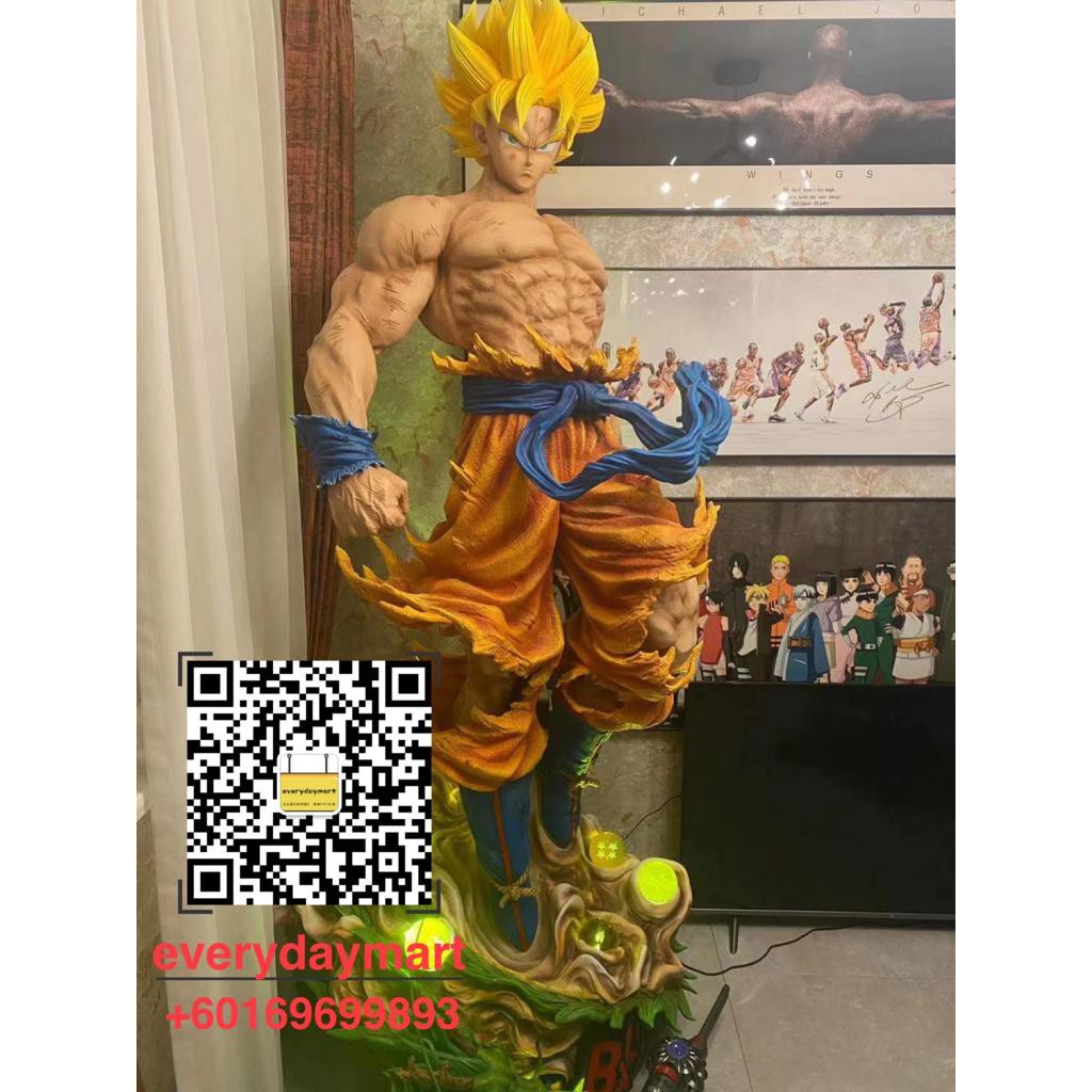 DRAGON BALL🔥SUPER SAIYAN GOKU🔥LIFE-SIZE CARTOON WORLD STATUES GK ACTION ...