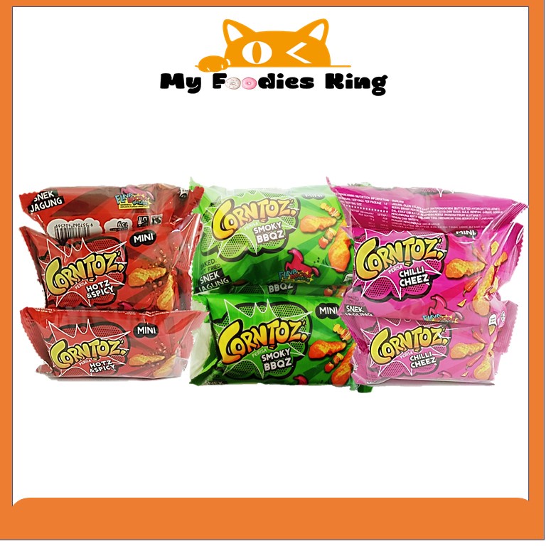 Mini Corntoz Snack Halal 15g x 5pcs Hot & Spicy / Chilli Cheez / Cheese ...