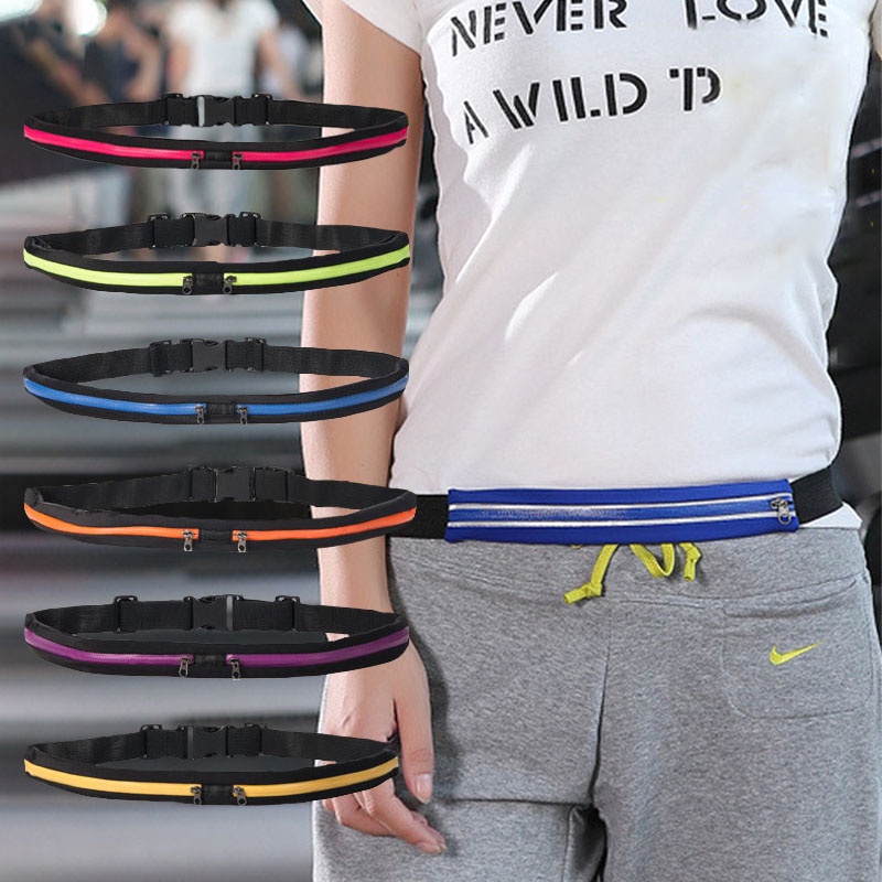 Warbase Waterproof Slim Fit Reflective Bar Running Waist Bag Belt