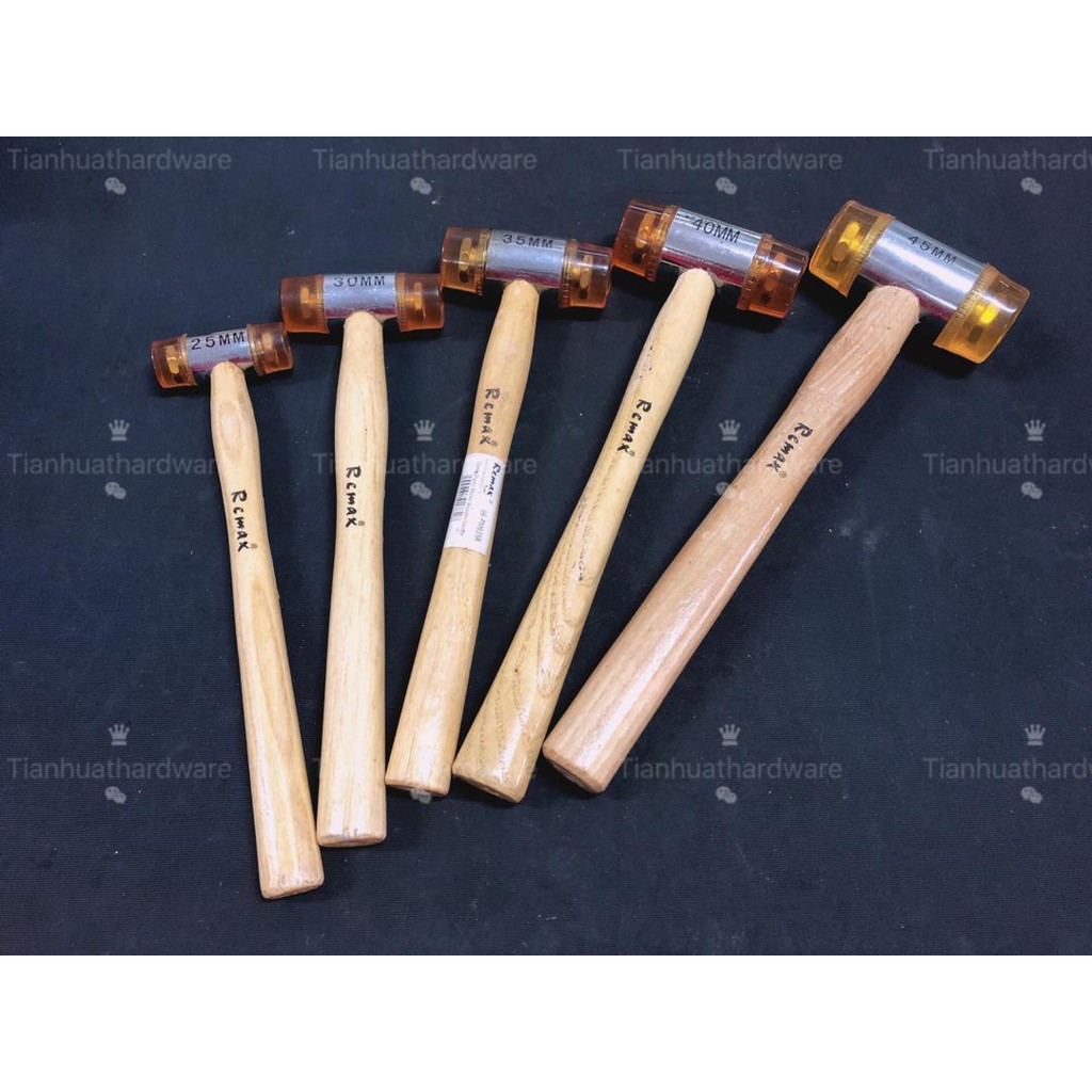 REMAX 20MM/ 25MM/ 30MM/ 35MM/ 40MM/ 45MM PLASTIC MALLET HAMMER W/WOODEN ...