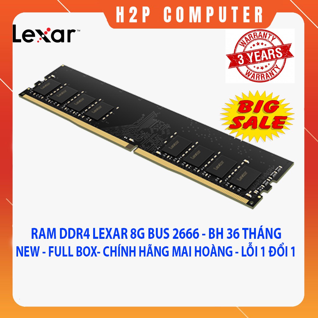 Internal memory Ram DDR4 Lexar 8G Bus 2666 - New - Genuine Mai Hoang ...