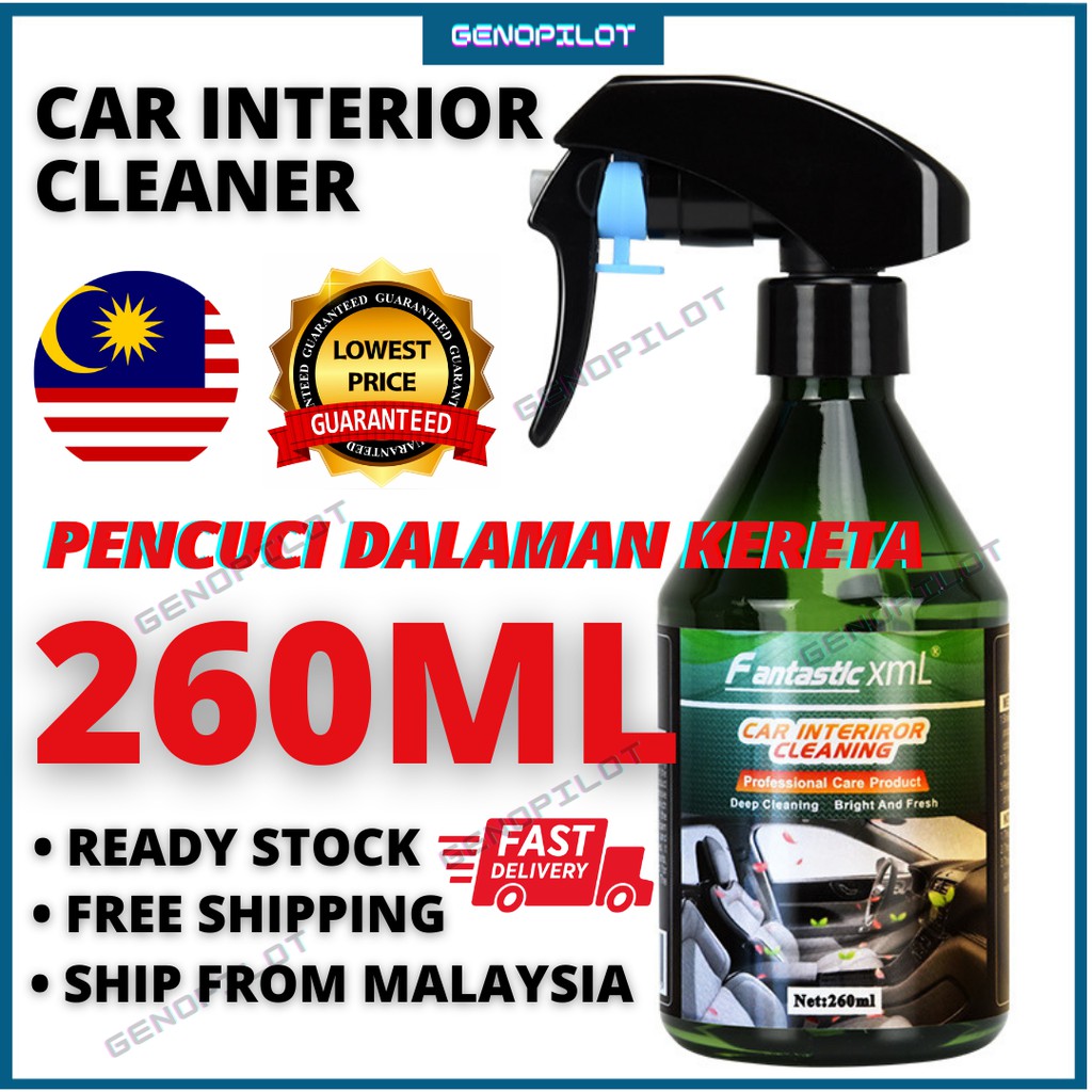 🔥CAR FABRIC INTERIOR CLEANER🔥 260ML Car Cleaning for Seat Dashboard Plastic | Pencuci Dalaman ...