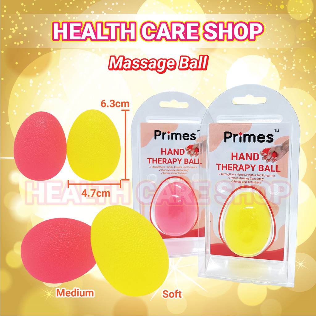 Primes Hand Therapy Ball - Soft / Medium ( Bola Terapi Tangan ...