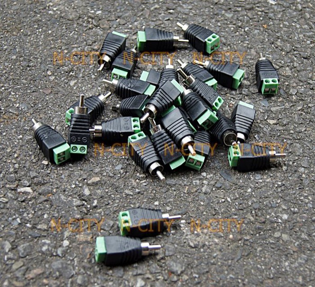 Rca Male Wiring - Audio Head - Connector Dedicated - Rca To Green Male ...