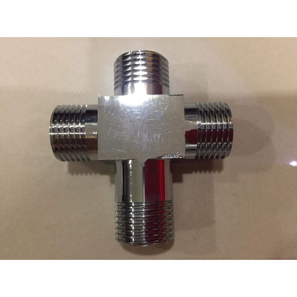 Lengthened Stainless Steel Four Way Water Connector Joint Valve Water ...