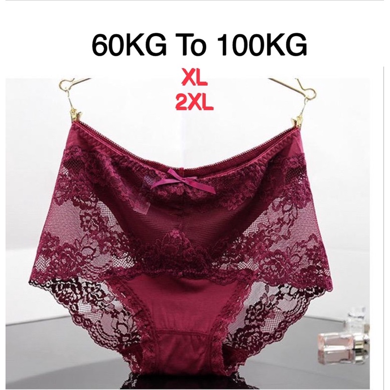 Plus Size Sexy Panties Seluar Dalam Seksi Plus Size Can fit up to 100KG ...