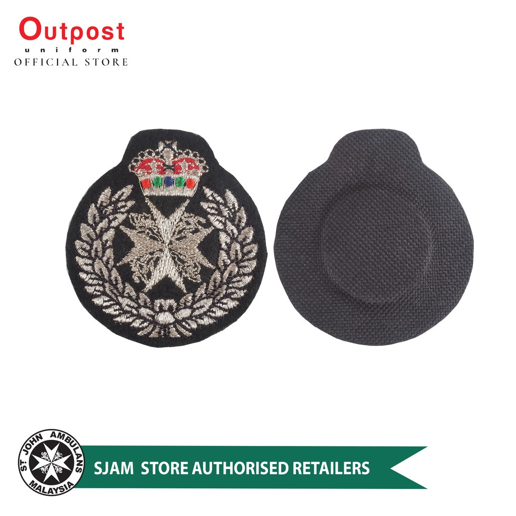 Outpost Adult Beret Badge Embroidery St John Ambulans Malaysia (SJAM ...