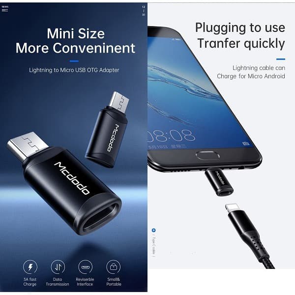 Mcdodo Lightning to Micro USB Connector | Shopee Malaysia