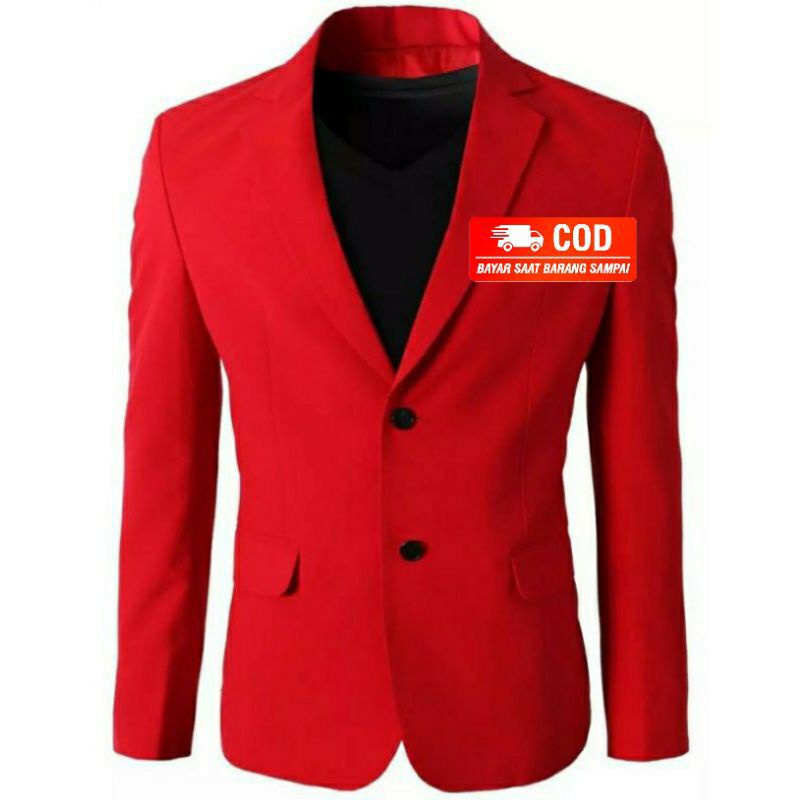 MERAH Men's jacket Chili red Blazer Graduation jacket formal Blazer ...