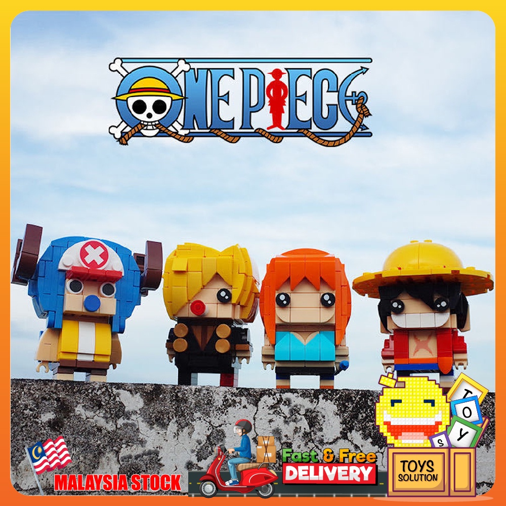 HSANHE 11001 One Piece Square Head Building Blocks Bricks Toy Luffy ...