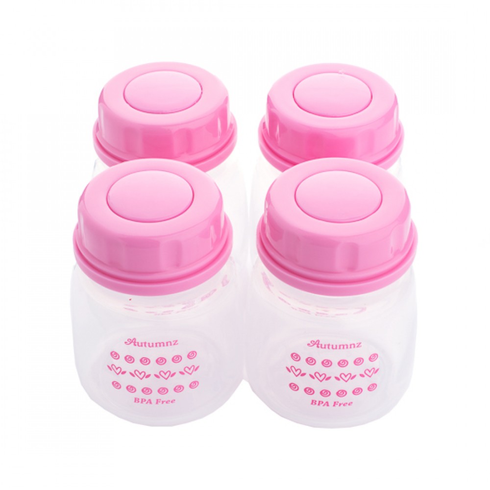 ORIGINAL 4 Bottles AUTUMNZ 2oz / 60ml Standard Neck Breastmilk Storage ...