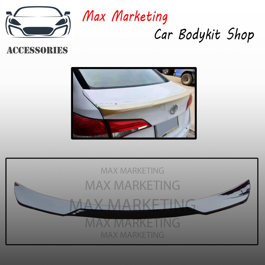 TOYOTA VIOS SEDAN 2019-2021 REAR TRUNK SPOILER DUCK TAIL WITH BLACK ...