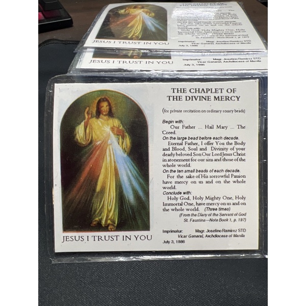 - Chaplet of the Divine Mercy (laminated) / 25 pcs | Shopee Malaysia
