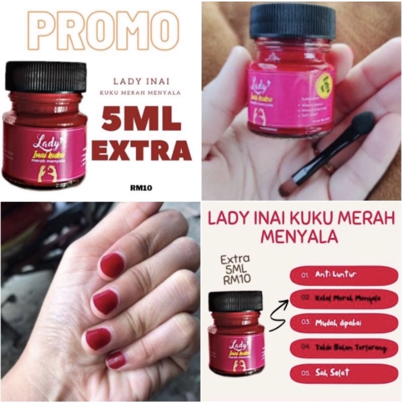 INAI LADY MERAH MENYALA / MAROON | Shopee Malaysia