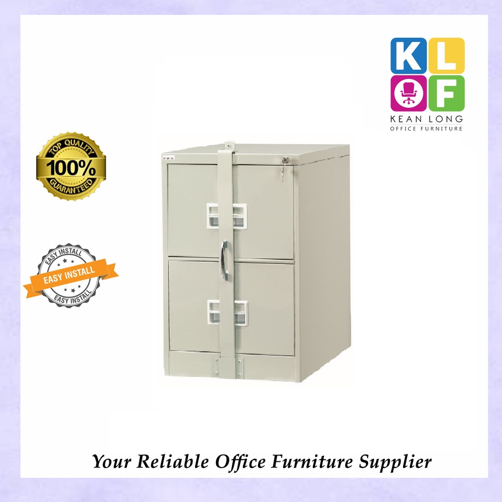 KLOF 2 Drawer Steel with Locking Bar/ Filing Office Cabinet/ Loker 2 ...