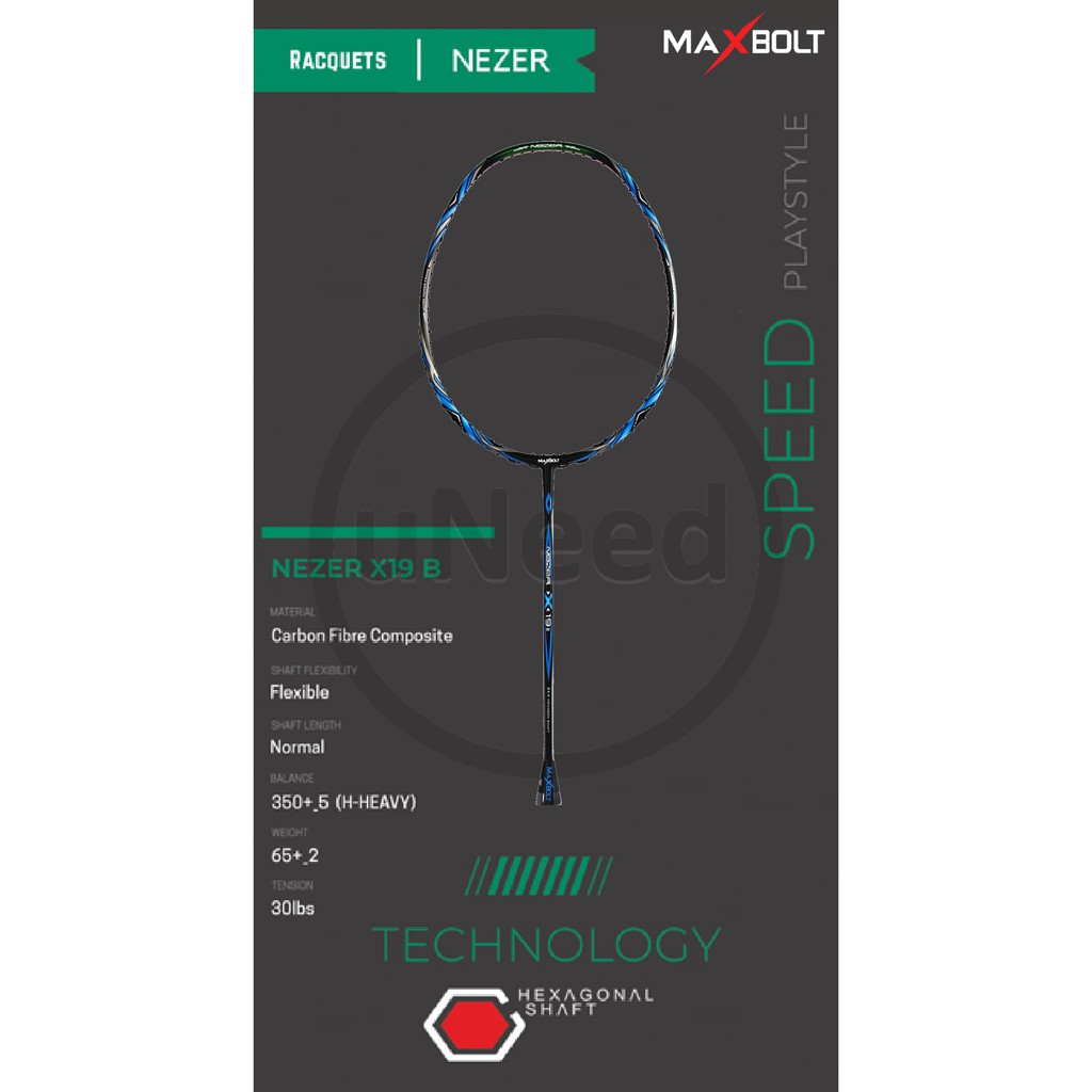 Maxbolt Badminton Racquet - Nezer X19 | Shopee Malaysia