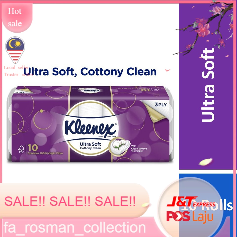 Kleenex Bath Tissue Clean Care Regular 200S x 10R-3PLY | Shopee Malaysia