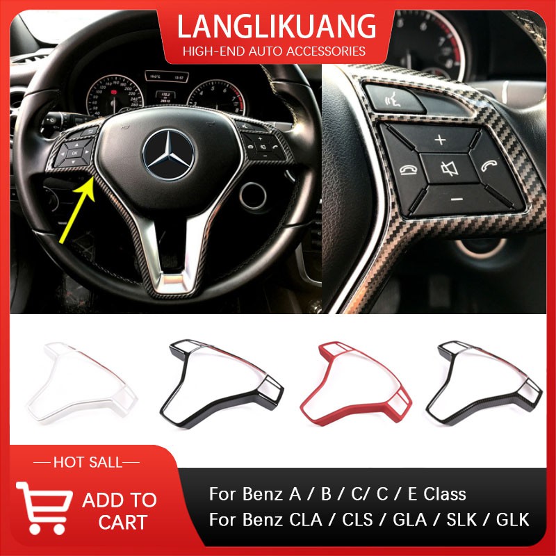 [Ready Stock] Car Steering Wheel Frame Trim Cover For Mercedes Benz A B ...