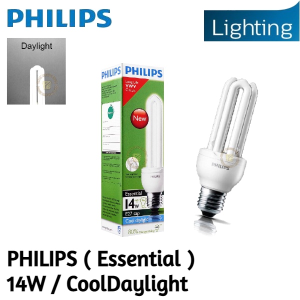 PHILIPS [ ESSENTIAL ] - 3U Shape LED Bulb 14W / 18W / 23W [ WarmWhite ...