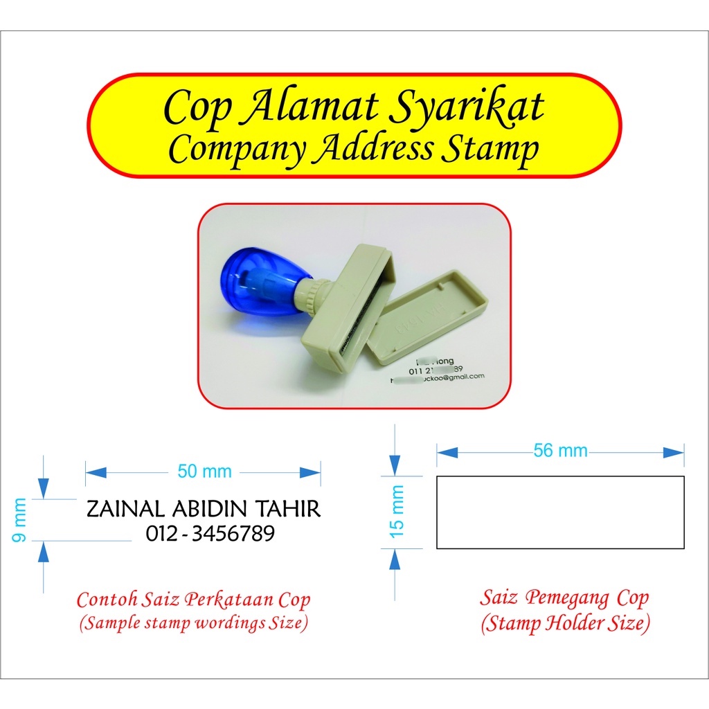 Rubber Stamps / Cop Siap Ink / Cop Syarikat / Company Stamp / Self Ink Rubber Stamp | Shopee ...