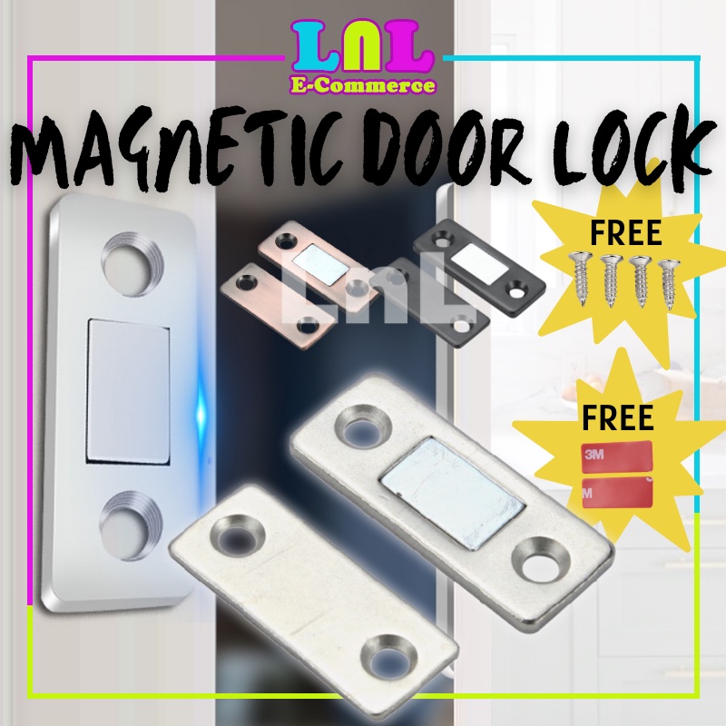 LNL Magnet Door Lock Latch Door Magnetic Stopper Closer Pintu Almari ...