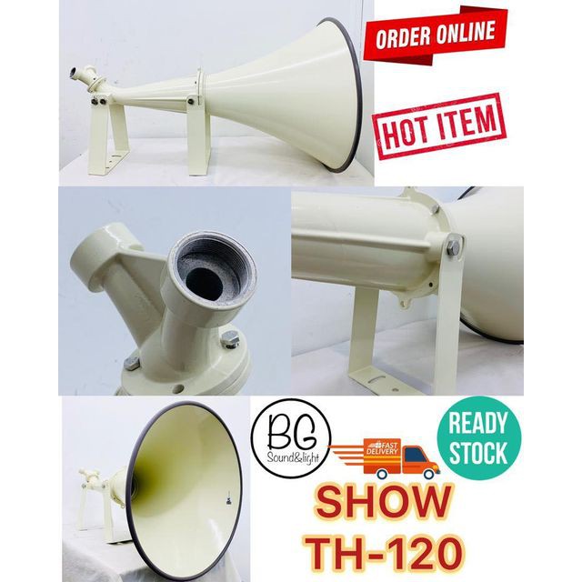 SHOW TH120 Heavy Duty Dablle Driver Straight Horn Speaker Reflector 20inch (WITHOUT HORN UNIT ...
