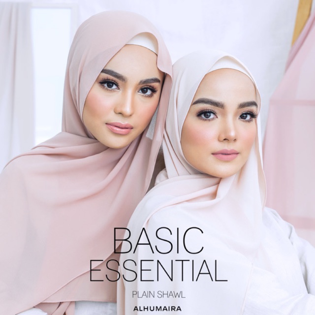 ALHUMAIRA : BASIC ESSENTIAL PLAIN SHAWL | Shopee Malaysia