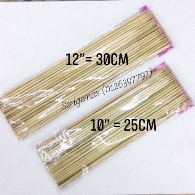 100pcs lidi satey / lidi gubahan bunga (25cm/30cm-100pcs/pkt) | Shopee ...