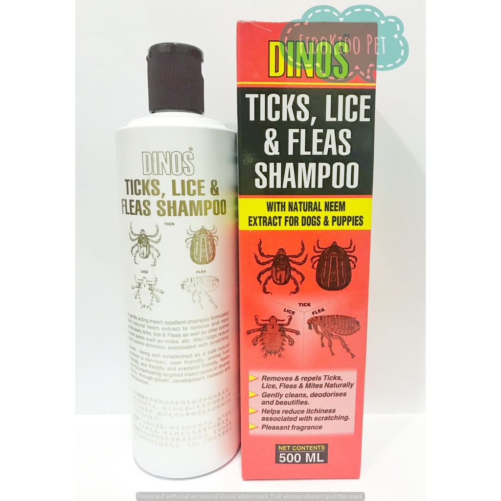 Dinos ticks, lice & fleas dog shampoo - 500ml | Shopee Malaysia