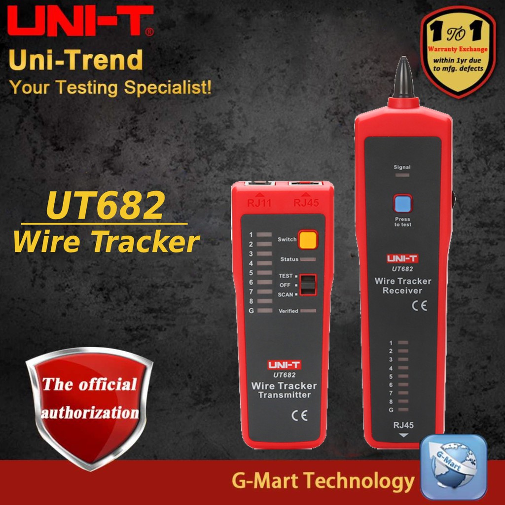 UNI-T UT682 Wire Tracker RJ11 RJ45 Lan Tester Handheld Cable Testing ...