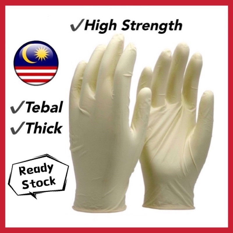 High Strength Thick Rubber Medical Hand Glove Nitrile Sarung Tangan ...