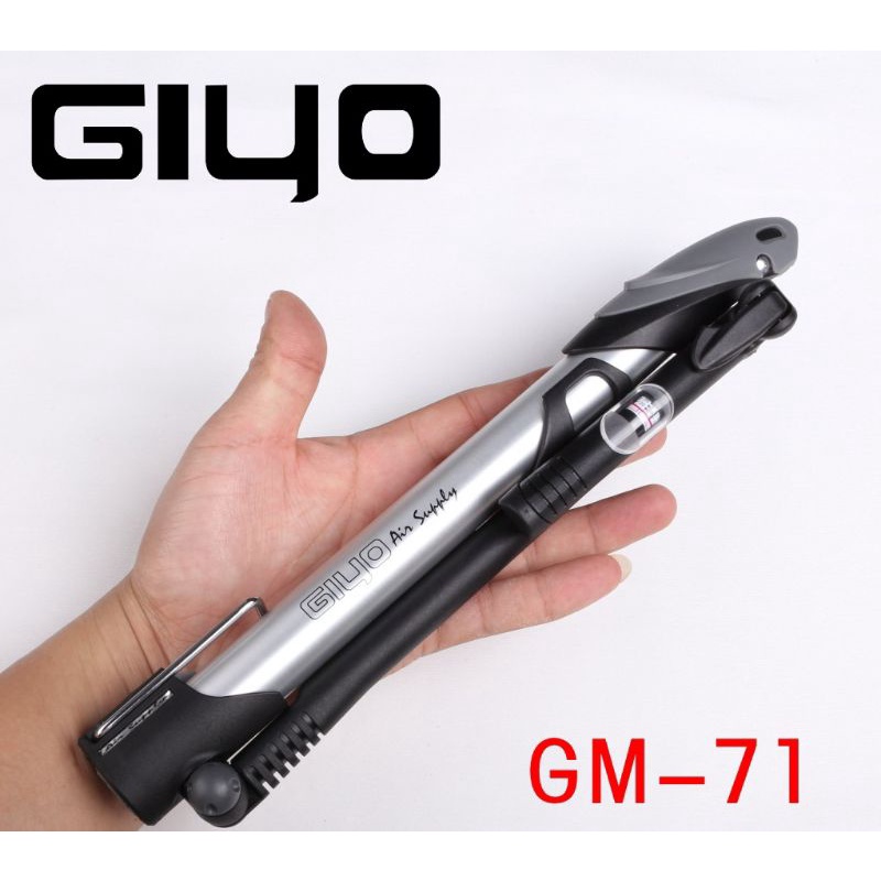 Taiwan GIYO mini bicycle pump with integrated pressure gauge | Shopee ...