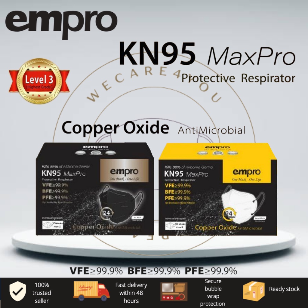 EMPRO KN95 Pro Max Aerofit Design Surgical Face Mask Surgical Grade 12 ...
