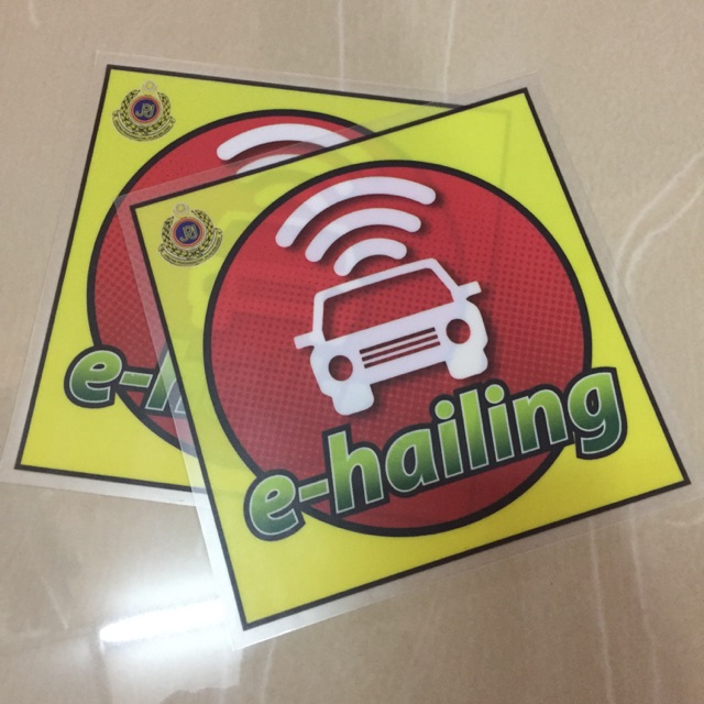 ehailing Sticker. Suitable for ehailing car. ehailing sticker | Shopee ...