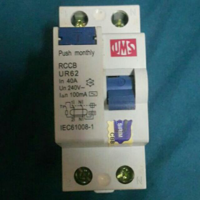 ELCB RCCB Residual Current Circuit Breaker - RCCB / RCD / ELCB / 40A ...