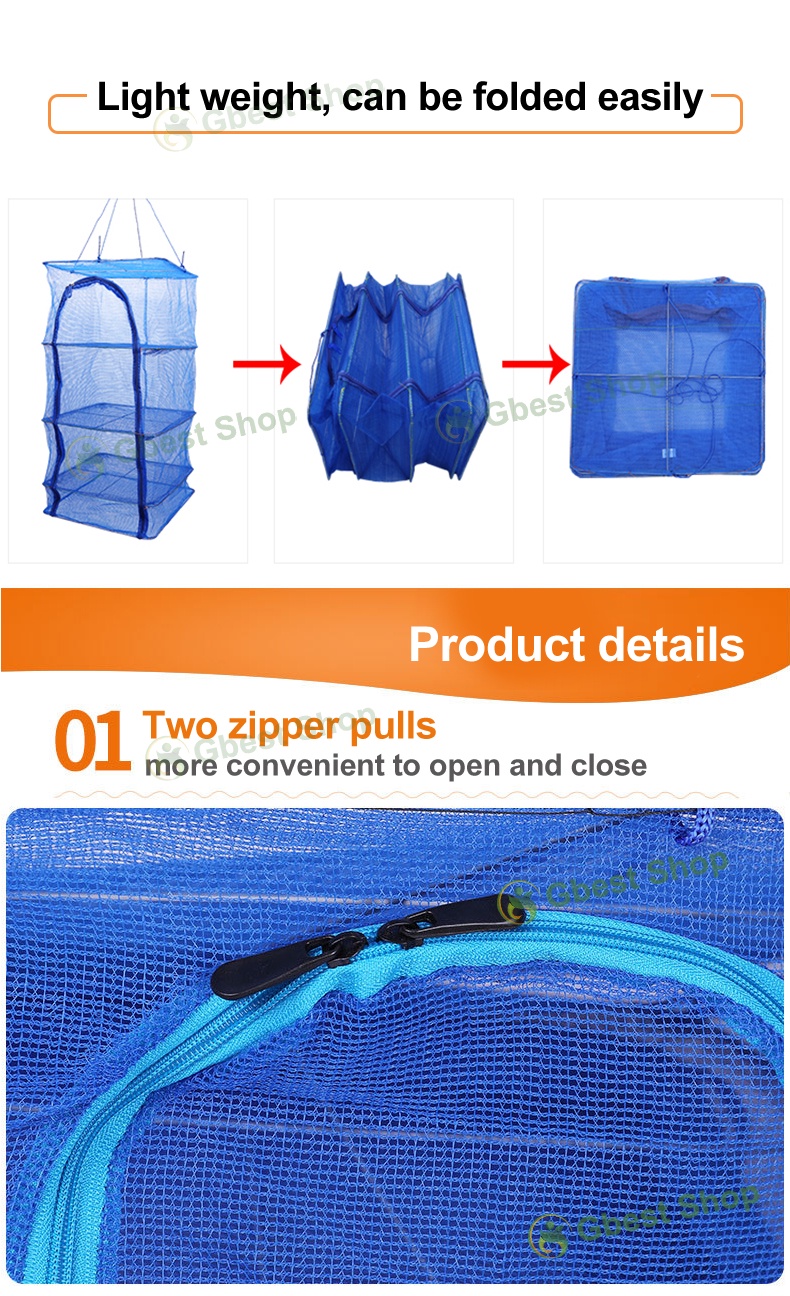 drying fish Net food hanging drying net Folding Fish Rack Cage Shelf ...