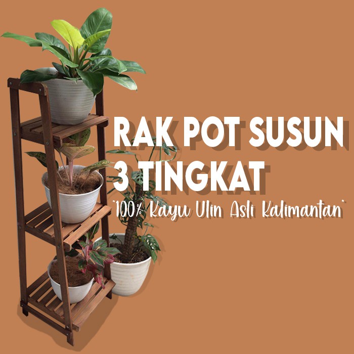 KAYU 100-story Stacking Pot Rack 100% Original Kalimantan Ironwood ...
