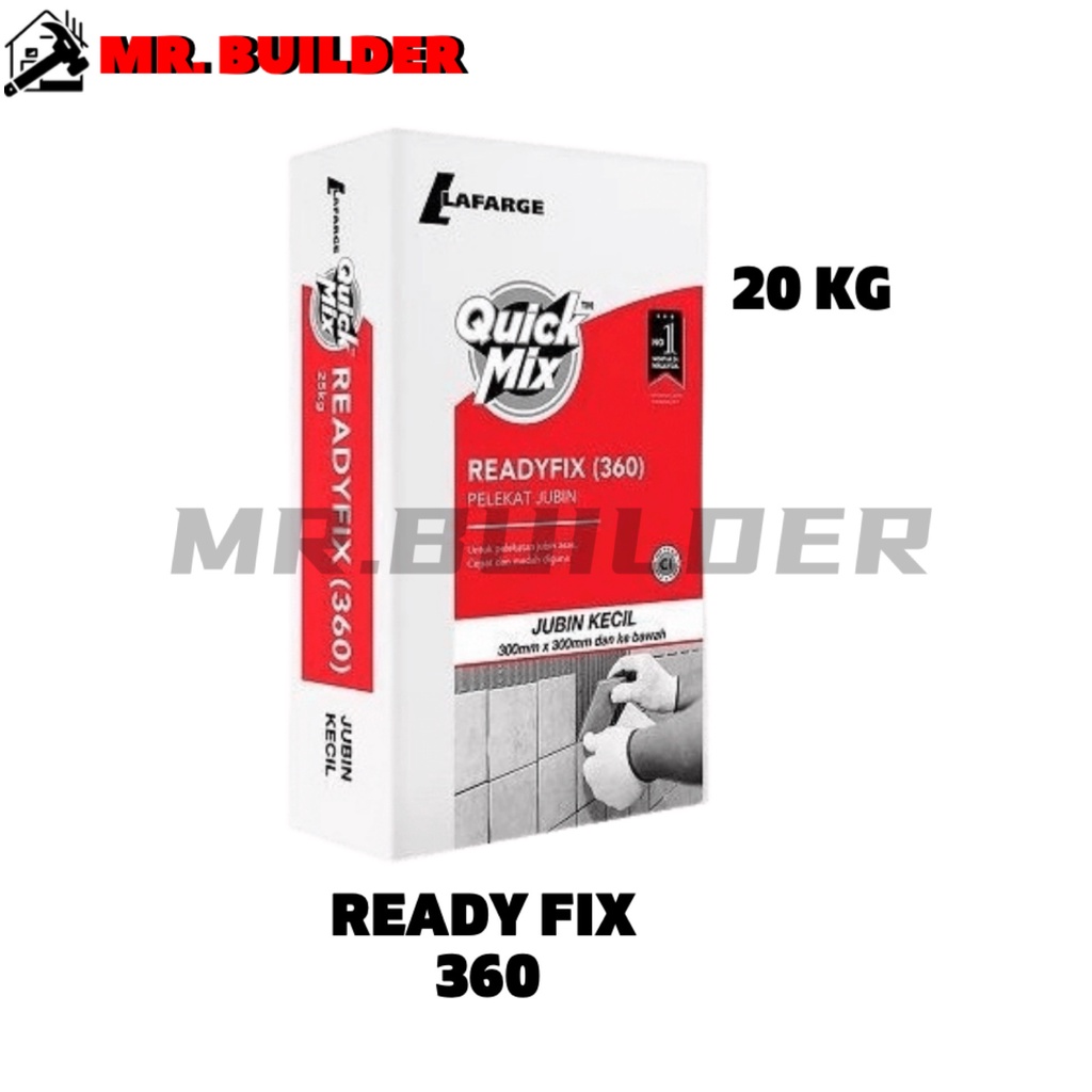 LAFARGE QuickMix ReadyFix 360 Tile Adhesive 361 SuperBond 369 Cement Gum Ceramic Tiles Simen Gam ...