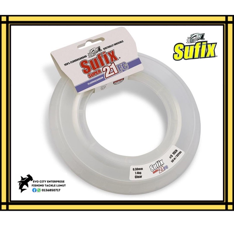 Sufix Super 21 FC 100% Fluorocarbon Leader | Shopee Malaysia