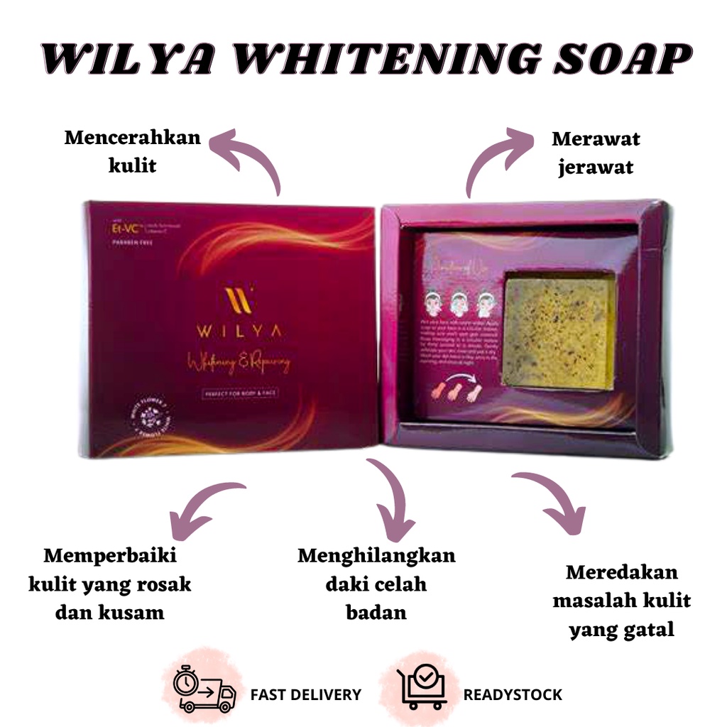 SABUN VIRAL HILANG DAKI Wilya Whitening Soap Original HQ (READY STOCK ...