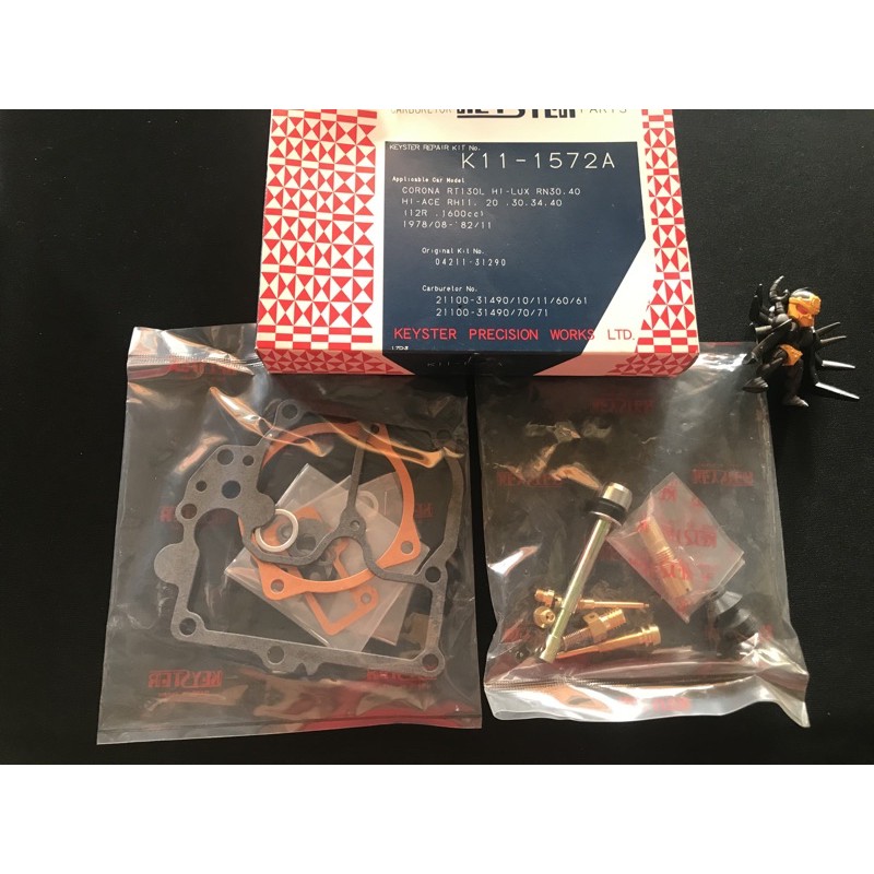 K11-1572A TOYOTA HIACE RN20 12R Carburetor Repair Kit Keyster Japan ...