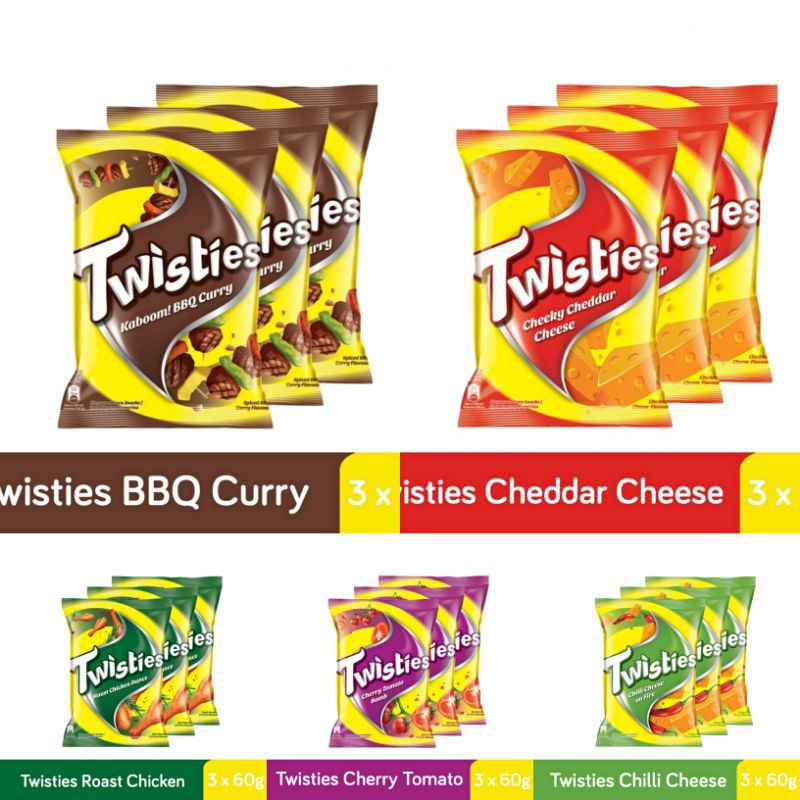 [TKM] Twisties Corn Snacks [ 60g x 3 ] Assorted | Shopee Malaysia