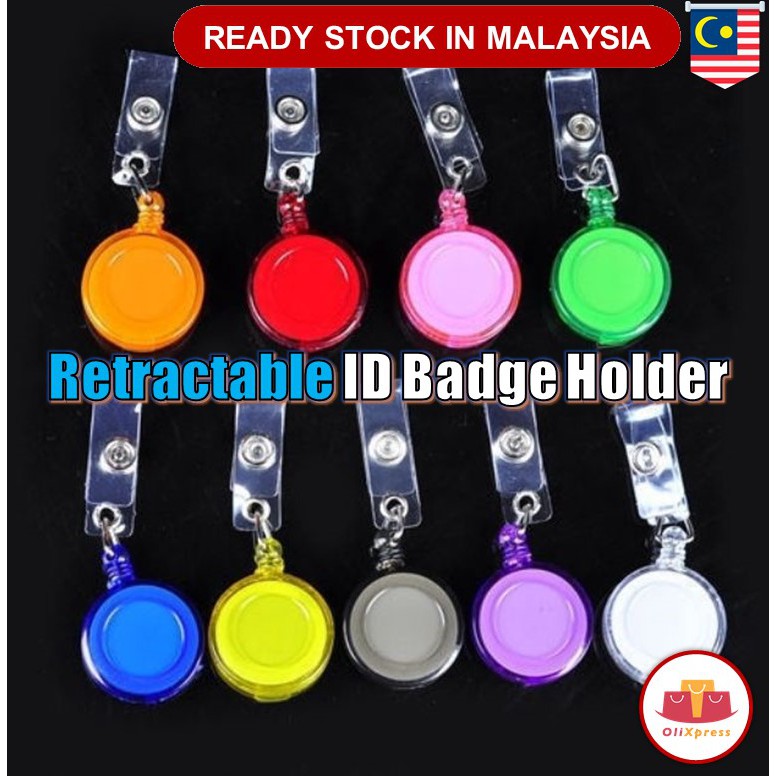 Adjustable Retractable ID Badge Holder ID Card Pull Reel Yoyo Name ...