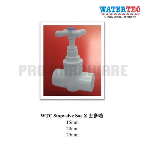 WATERTEC STOP COCK 15MM / 20MM / 25MM X HANDLE / PVC Stop Cock / Stop ...