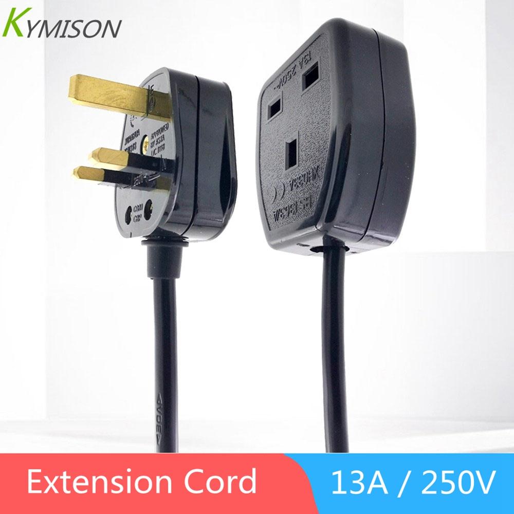 UK 3 Prong Extension Power Cord,IEC UK Male Plug to Female Outlet ...