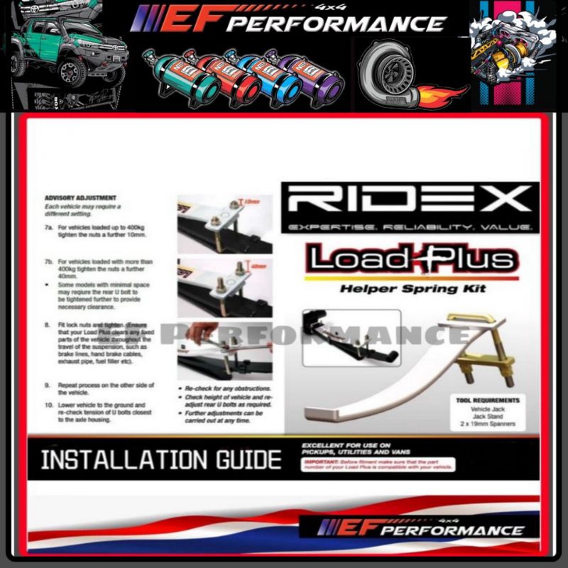 RIDEX 4X4 ADD A LEAF LOAD SPRING PLUS HELPER LEAF vigo revo rogue ...