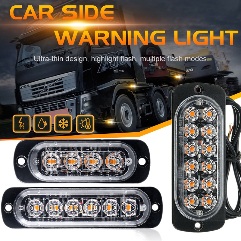 Emergency Strobe Lamp Stroboscope Warning Lights for Trucks Amber Car ...