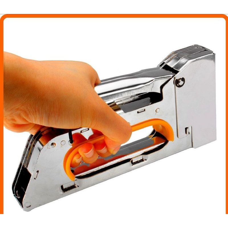 Heavy Duty Tacker Staple Gun 4/6/8mm Stapler ( Silver ) | Shopee Malaysia