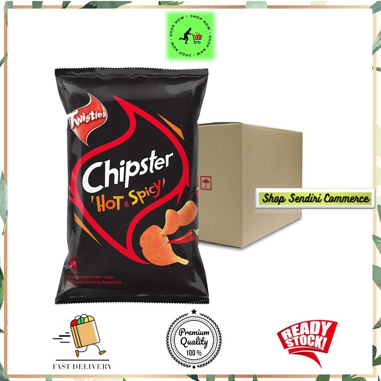 Twisties Chipster Hot & Spicy Flavoured Potato Chips 160g in a carton ...